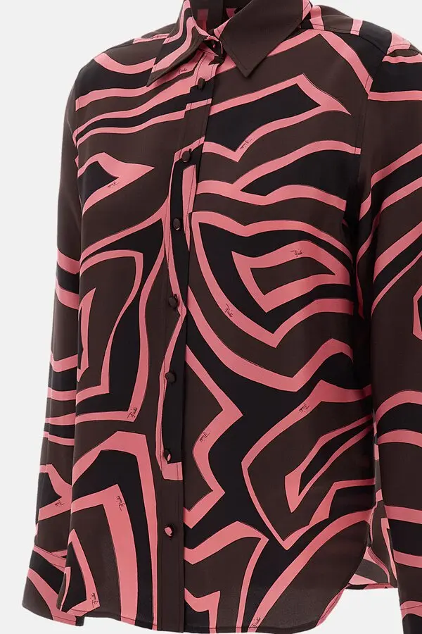 Emilio Pucci Silk Twill Shirt With Labyrinth Print