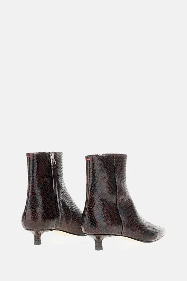 AeydĒ Sofia Ankle Boots In Snake-print Leather
