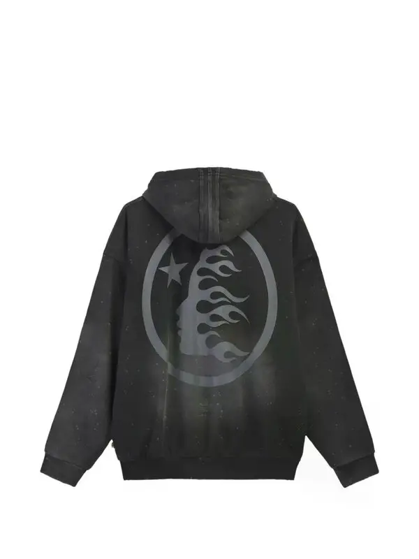 HELLSTAR X Adidas Graphic-print Fleece Hoodie
