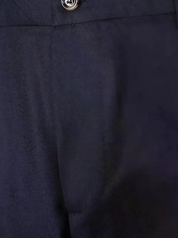 DELL'OGLIO Pleated Straight-leg Trousers