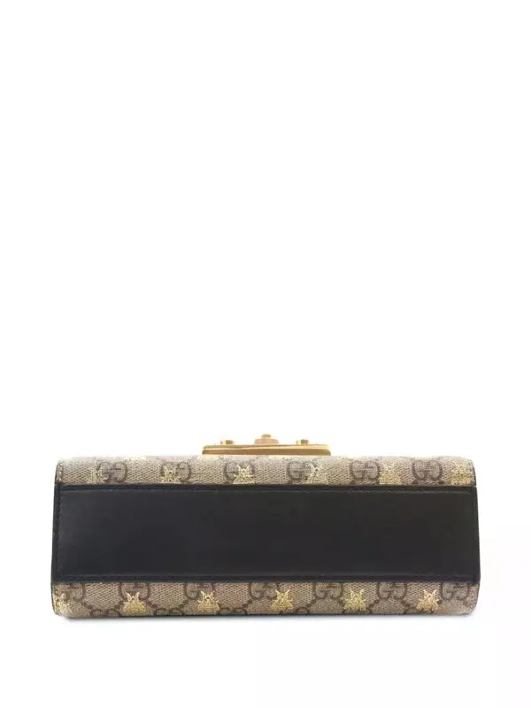 Gucci 2016-2026 Small Gg Supreme Bee Padlock Crossbody Bag