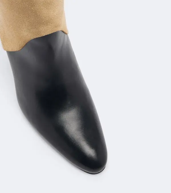 JUDE Edita Leather And Suede Knee-high Boots