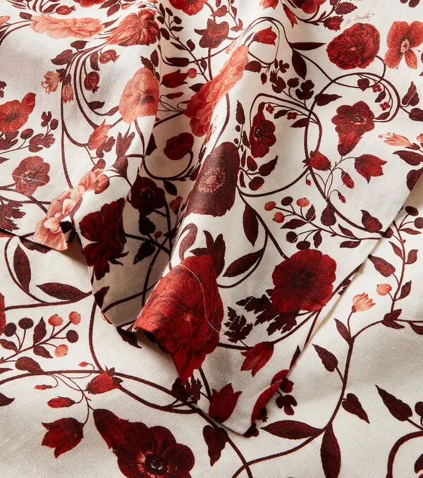 La DoubleJ Botticelli Large Floral Linen Tablecloth