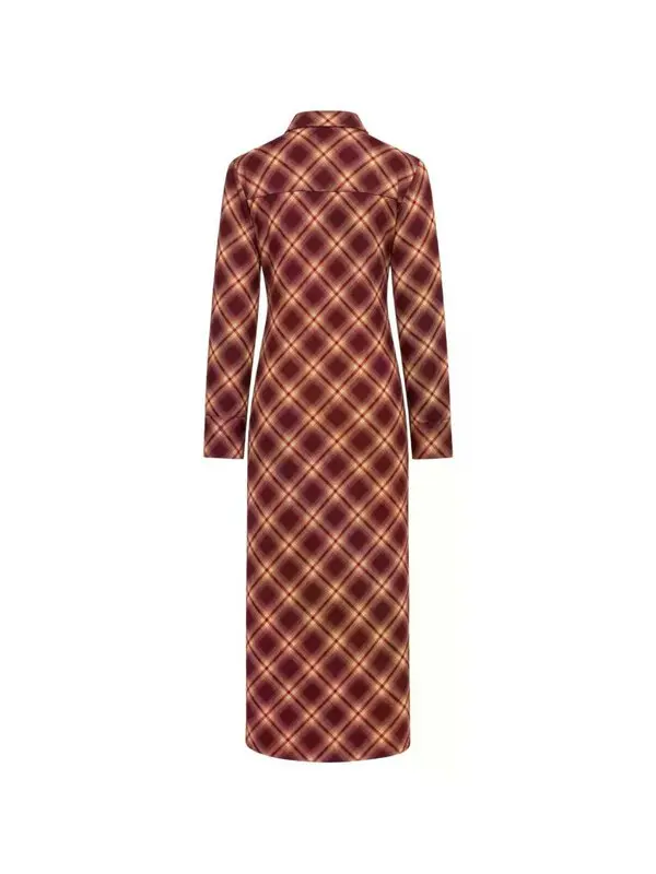 WEILI ZHENG Check-pattern Belted Midi Dress