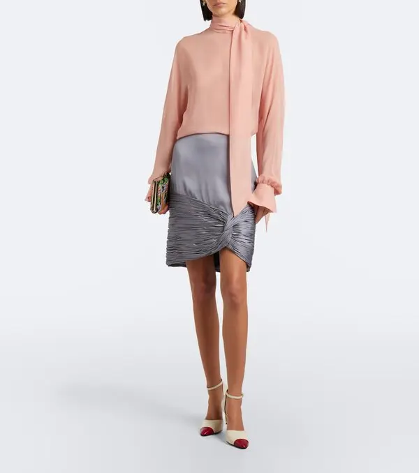 Valentino Garavani Berthe Embellished Jacquard Clutch