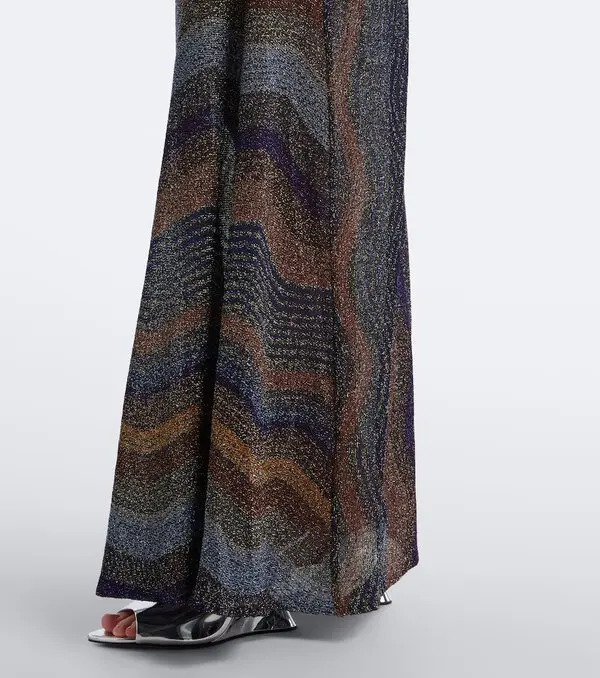 Missoni Draped Printed Lame Gown