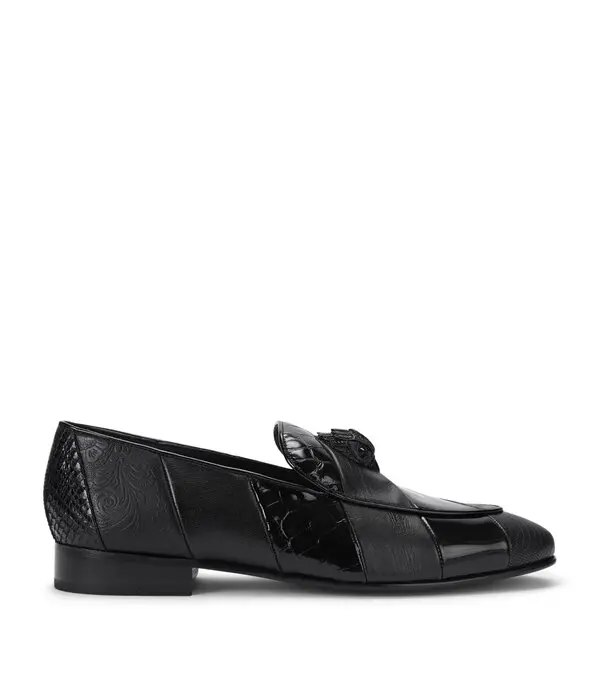 Kurt Geiger Leather Bedford Stripe Eagle Loafers