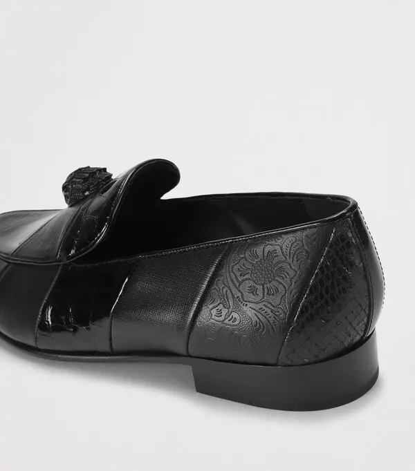 Kurt Geiger Leather Bedford Stripe Eagle Loafers