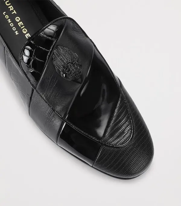 Kurt Geiger Leather Bedford Stripe Eagle Loafers