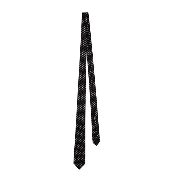 TOM FORD Mulberry Silk Jacquard Tie - Black