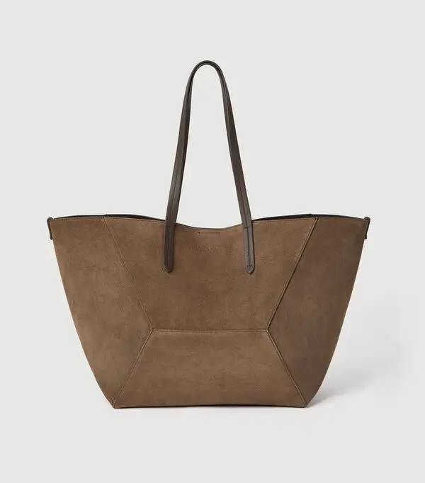 Brunello Cucinelli Large Suede Bc Duo Tote Bag