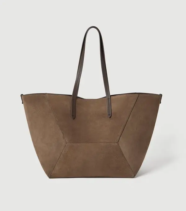 Brunello Cucinelli Large Suede Bc Duo Tote Bag