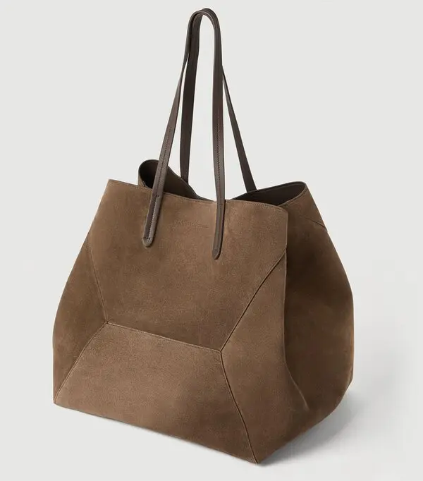 Brunello Cucinelli Large Suede Bc Duo Tote Bag