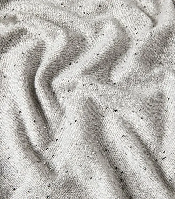 Brunello Cucinelli Cashmere-silk Embellished Scarf