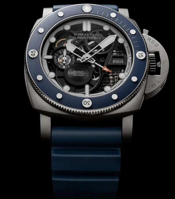 Panerai Titanium Dmls Submersible Gmt Watch