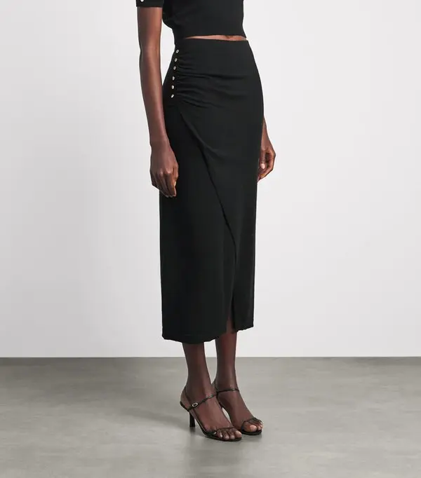 Sandro Wool-cashmere Midi Skirt