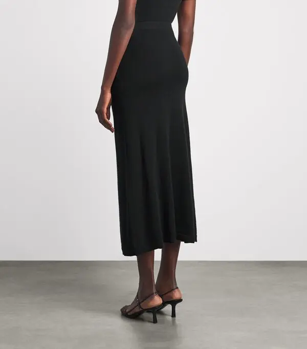 Sandro Wool-cashmere Midi Skirt