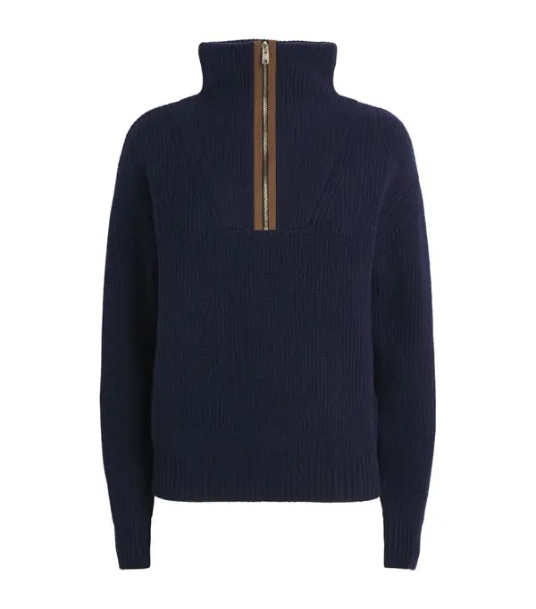 Sandro Wool-cashmere Half-zip Sweater