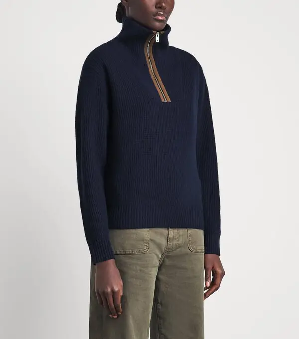 Sandro Wool-cashmere Half-zip Sweater
