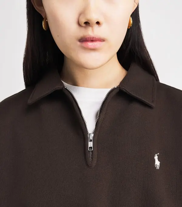 Polo Ralph Lauren Cotton-blend Quarter-zip Sweater