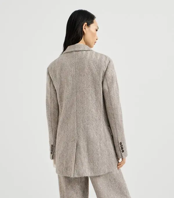 Brunello Cucinelli Wool-blend Dazzling Chevron Blazer
