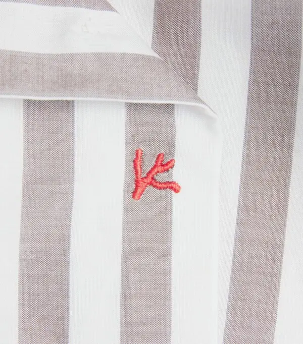 Isaia Cotton Stripe Dress Shirt