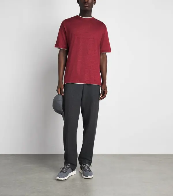 Eleventy Linen Layered T-shirt