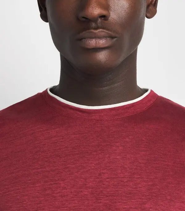Eleventy Linen Layered T-shirt