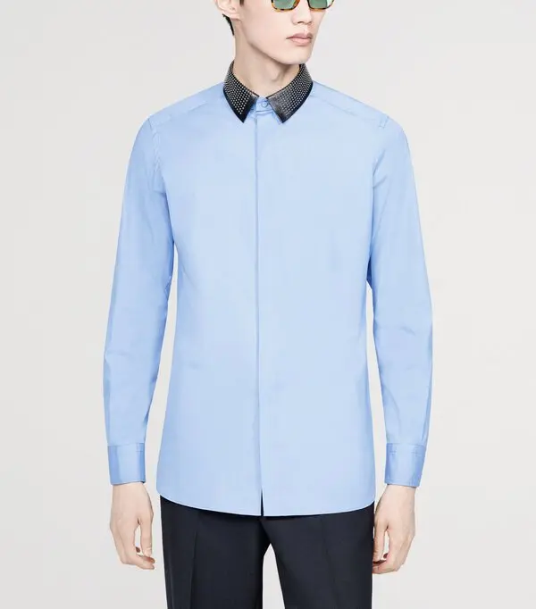 TOM FORD Cotton Lambskin-collar Shirt