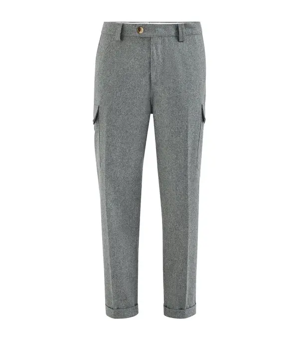 Brunello Cucinelli Virgin Wool Flannel Trousers