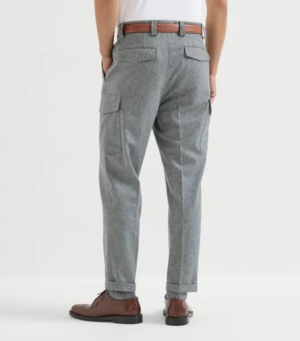 Brunello Cucinelli Virgin Wool Flannel Trousers