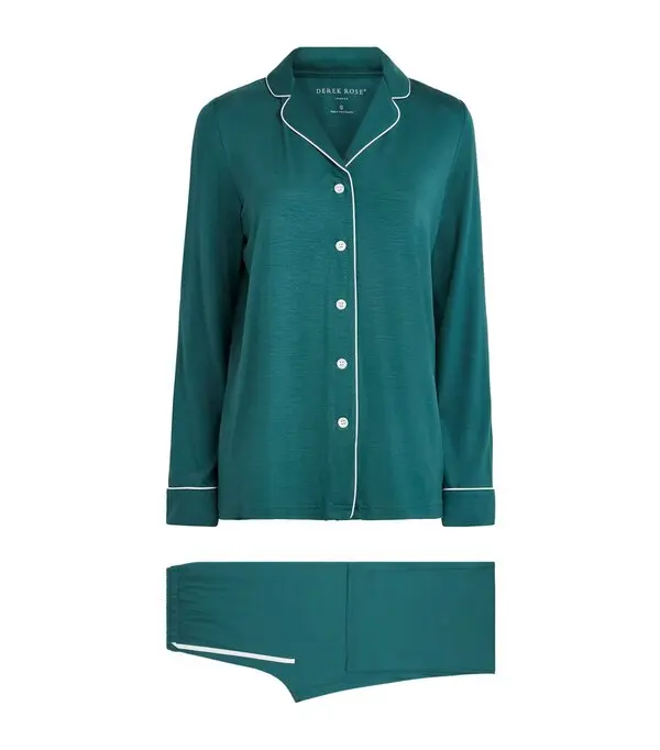 Derek Rose Modal-blend Lara Pyjama Set - Green