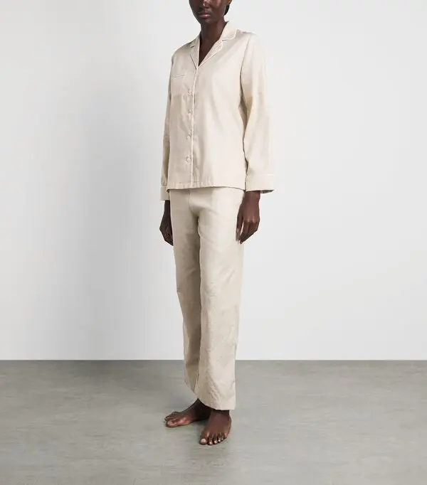 Derek Rose Cotton Jacquard Pyjama Set