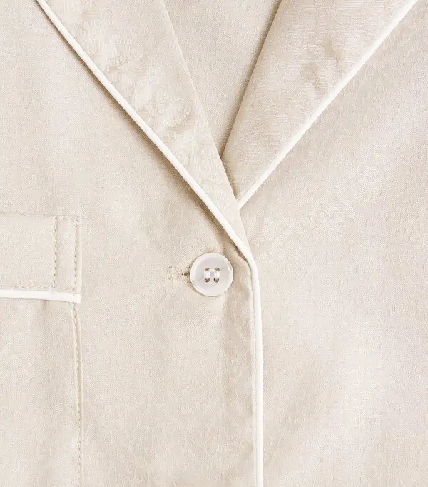 Derek Rose Cotton Jacquard Pyjama Set