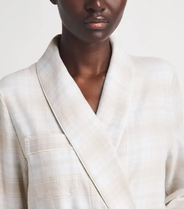 Derek Rose Brushed Cotton Check Robe