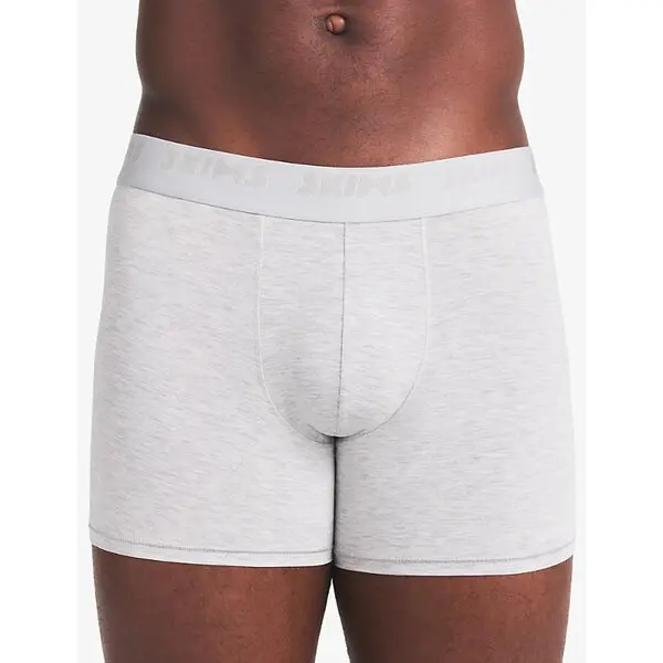 SKIMS Logo Pack Of Three 3 Jersey Boxer Briefs