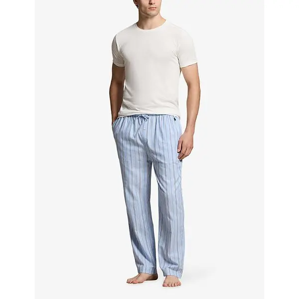 Polo Ralph Lauren Striped Logo-embroidered Cotton Pyjama Bottoms