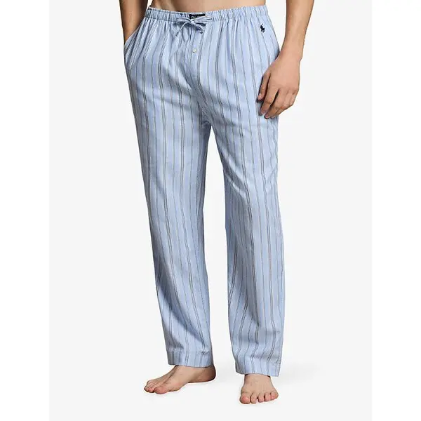 Polo Ralph Lauren Striped Logo-embroidered Cotton Pyjama Bottoms