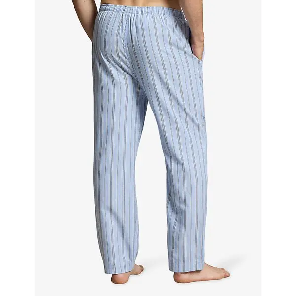 Polo Ralph Lauren Striped Logo-embroidered Cotton Pyjama Bottoms