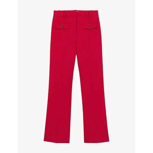 REISS Kira Fla-leg High-rise Woven Trousers