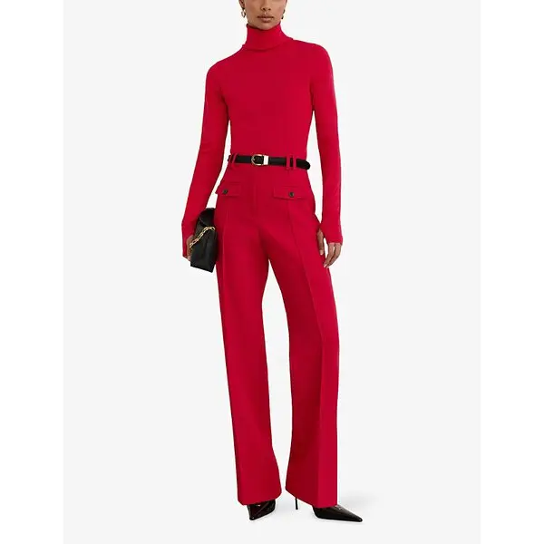 REISS Kira Fla-leg High-rise Woven Trousers