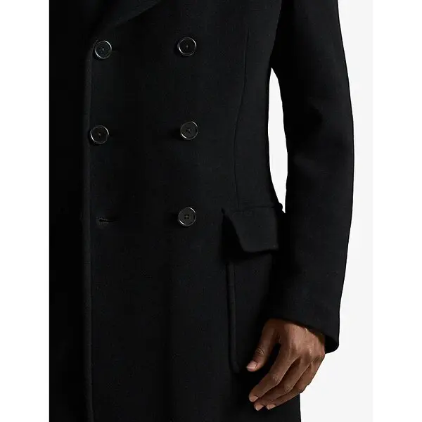 Polo Ralph Lauren Double-breasted Notched-lapel Wool Blend Coat