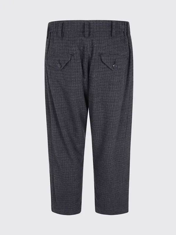 ZIGGY CHEN Wide-leg Check Virgin Wool Trousers