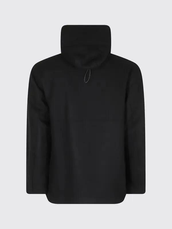 DUNO Double-breasted Short Coat In Virgin Wool With A High Neck