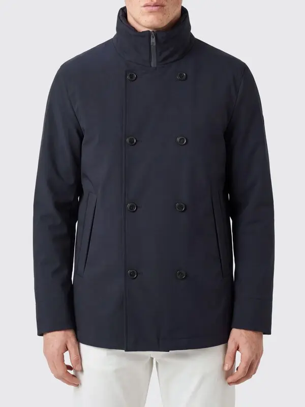 DUNO Double-breasted Short Parka In Polyamide With A High Neck