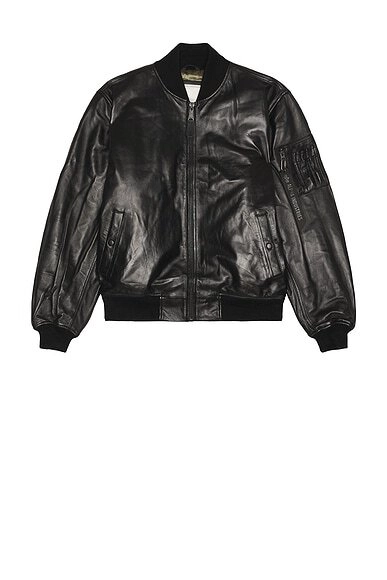 Alpha Industries Ma-1 Heritage Fit Leather Flight Jacket