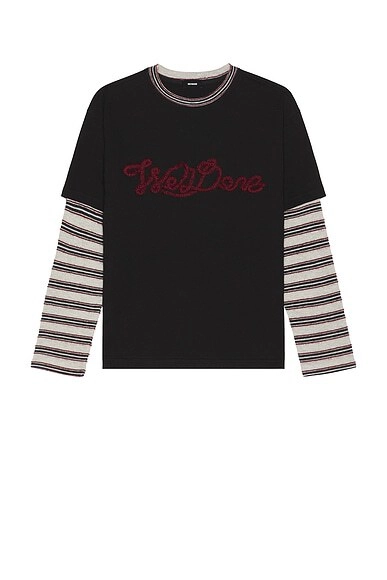 We11Done Rope Embroidered Long Sleeve T-shirt