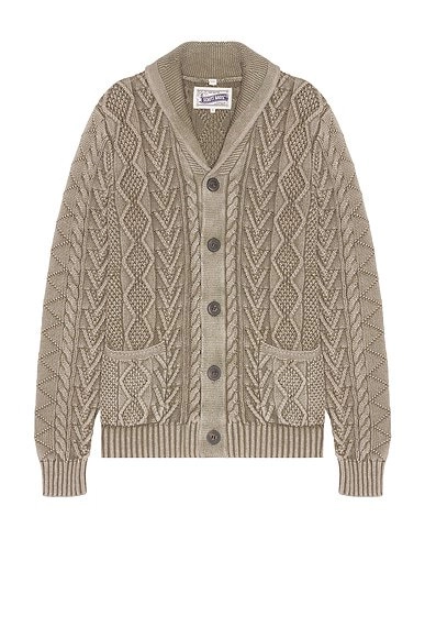 SCHOTT Cable Knit Cardigan
