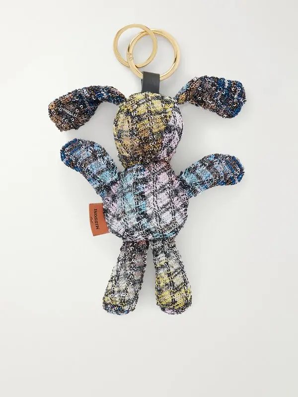 Missoni Salina Rabbit Sequined Crochet-knit Keychain