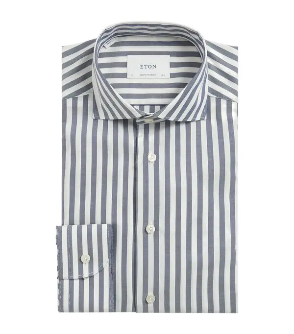 Eton Cotton Bengal Stripe Shirt
